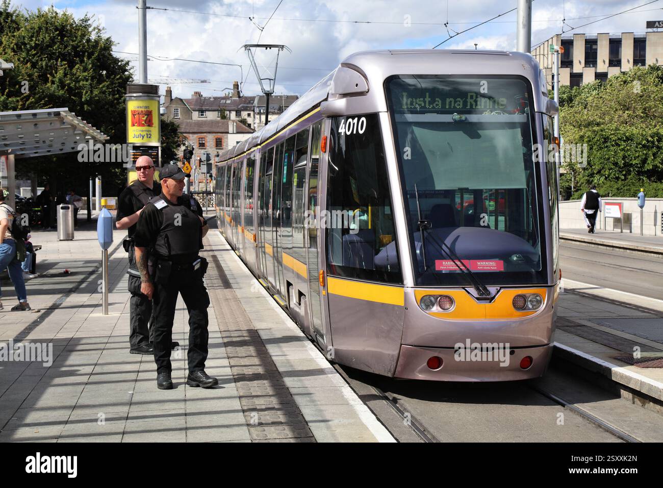 DUBLIN, IRELAND - JULY 6, 2024: Public transportation in Dublin ...