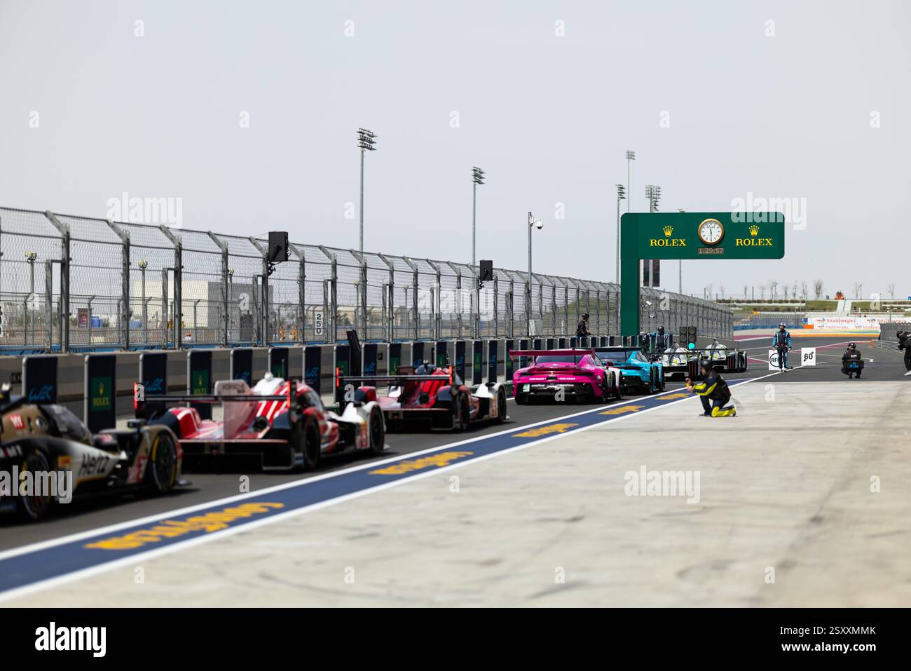 Lusail, Qatar, 26/02/2025, Rolex Arch at pit exit during the Qatar 1812 ...