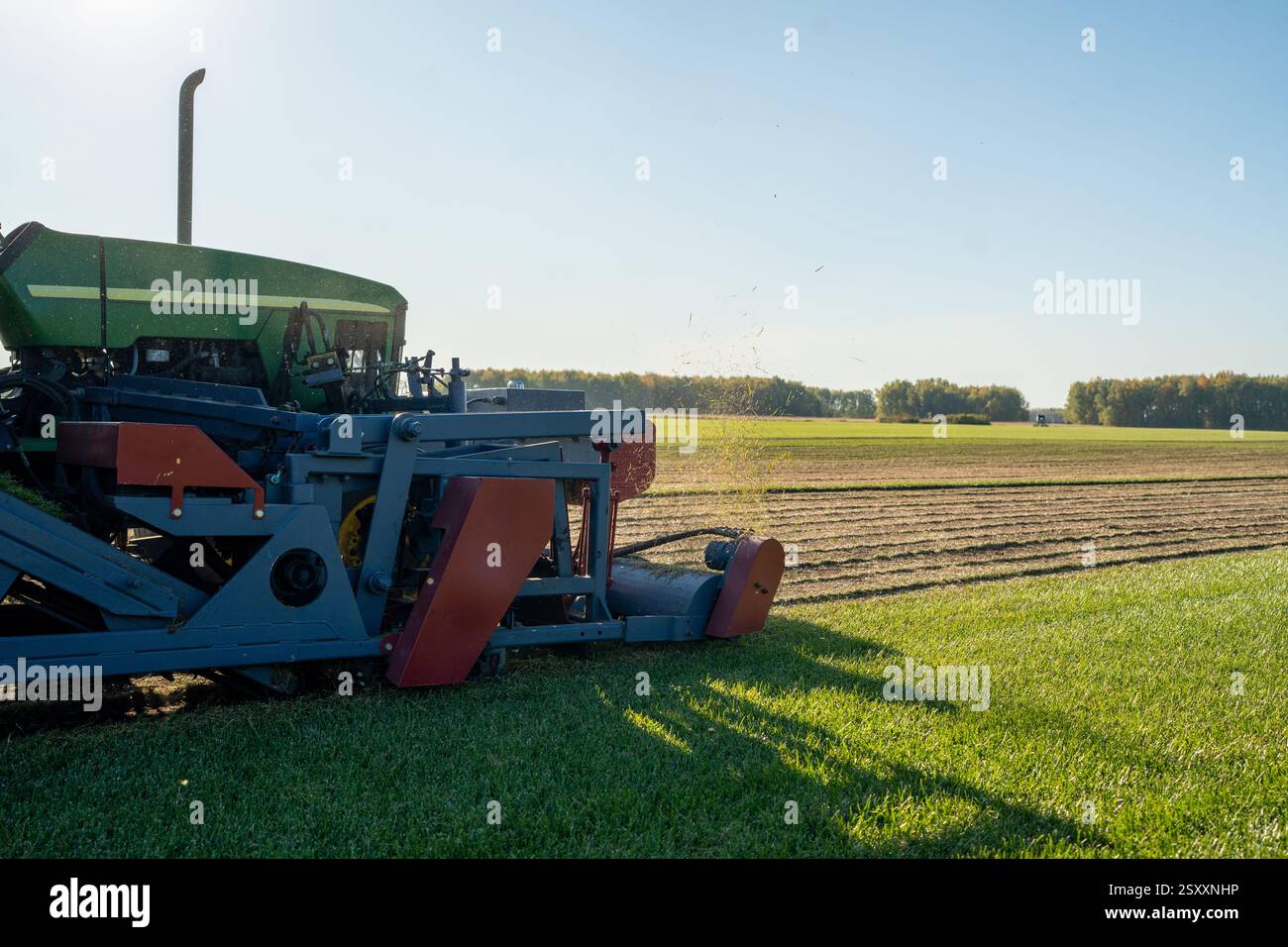 The Use of Harvesting Equipment in Action on a Productive Farm for Crop ...