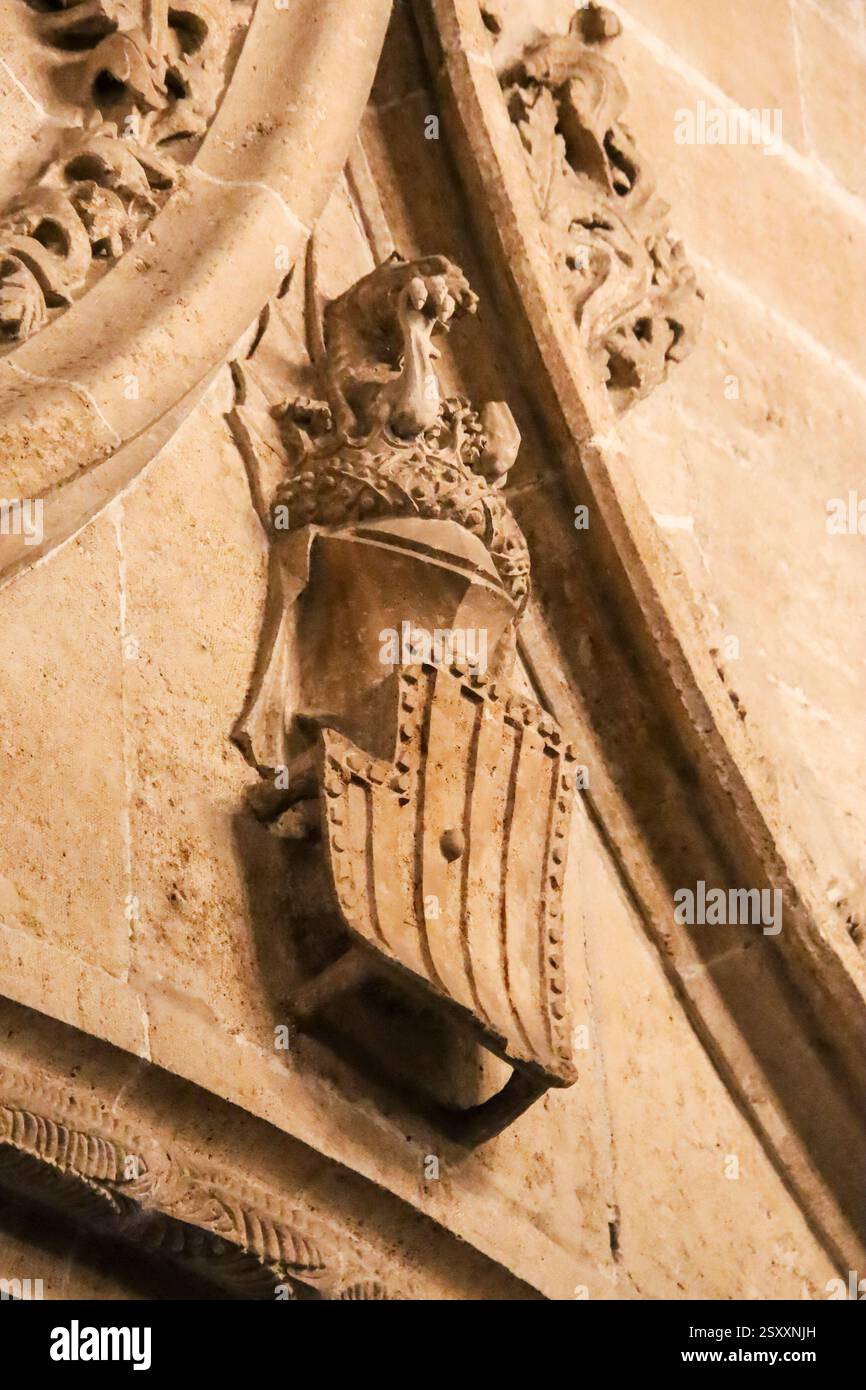 Valencia, Spain- February 23, 2025: Architectural details of The Lonja ...