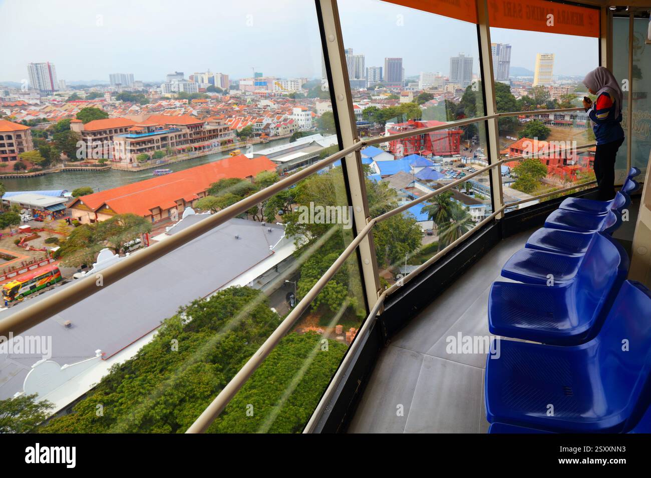 MALACCA, MALAYSIA - MARCH 15, 2024: Aerial view from Taming Sari gyro ...