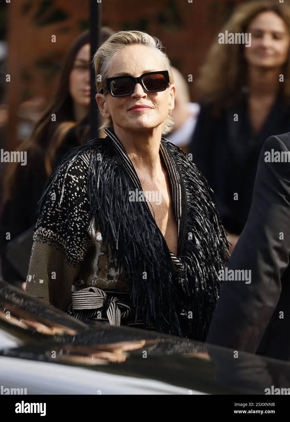 Sharon Stone arrives at Antonio Marras Fashion Show during the Milan ...
