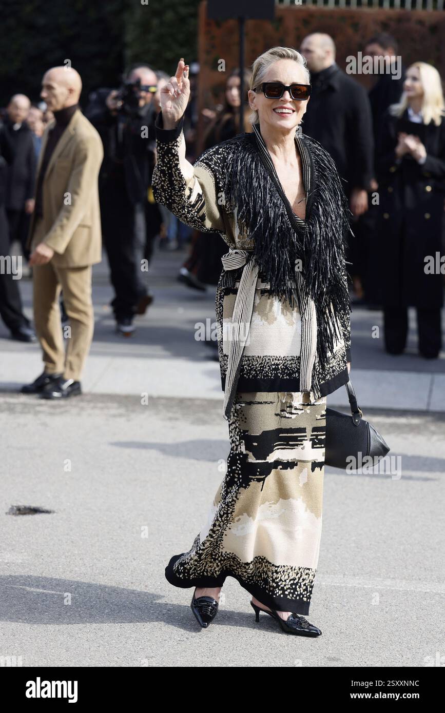 Sharon Stone arrives at Antonio Marras Fashion Show during the Milan ...