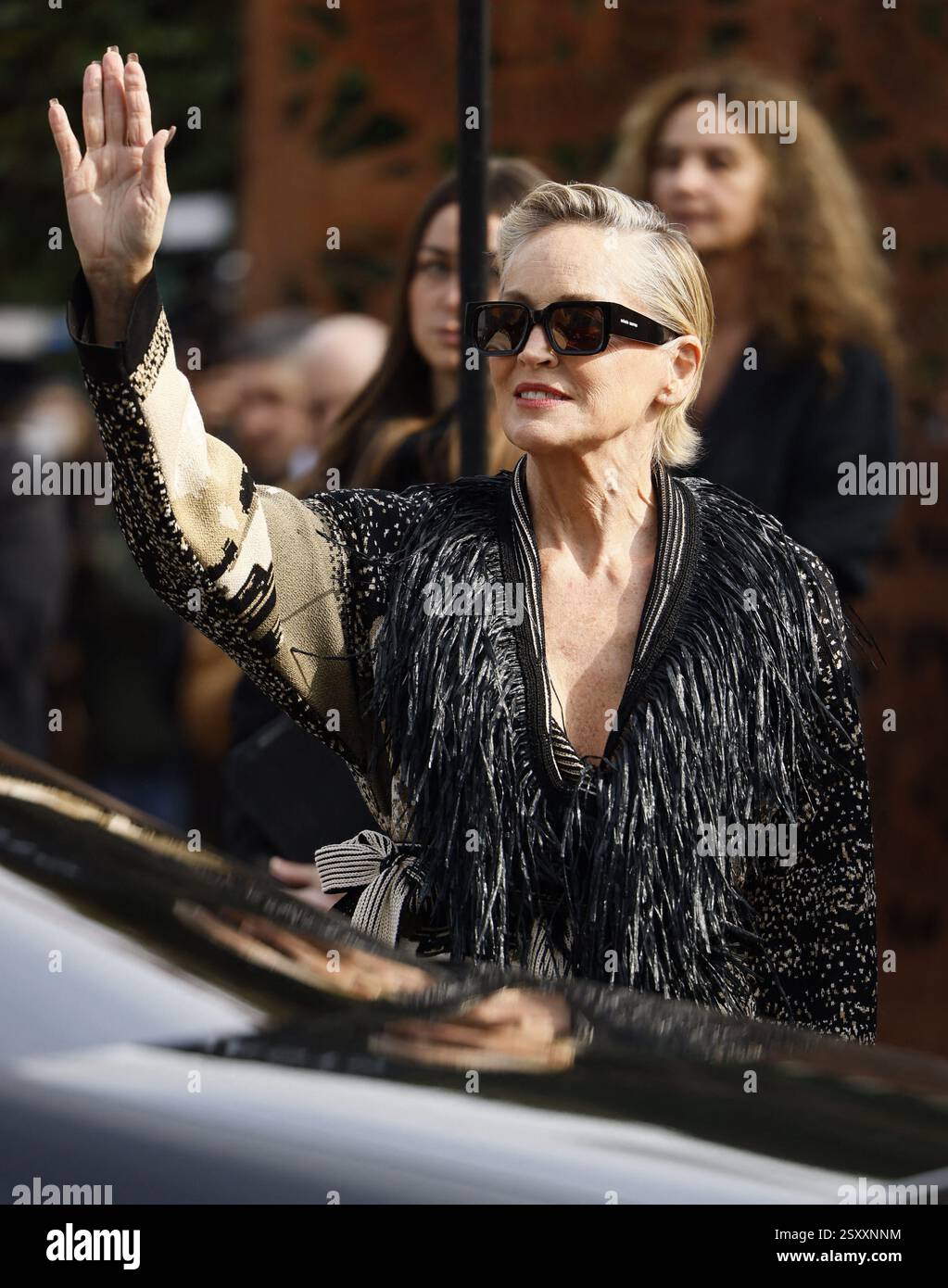 Sharon Stone arrives at Antonio Marras Fashion Show during the Milan ...