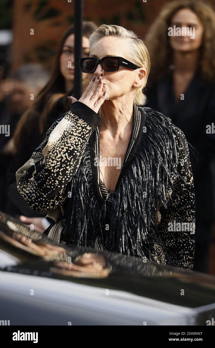 Sharon Stone arrives at Antonio Marras Fashion Show during the Milan ...