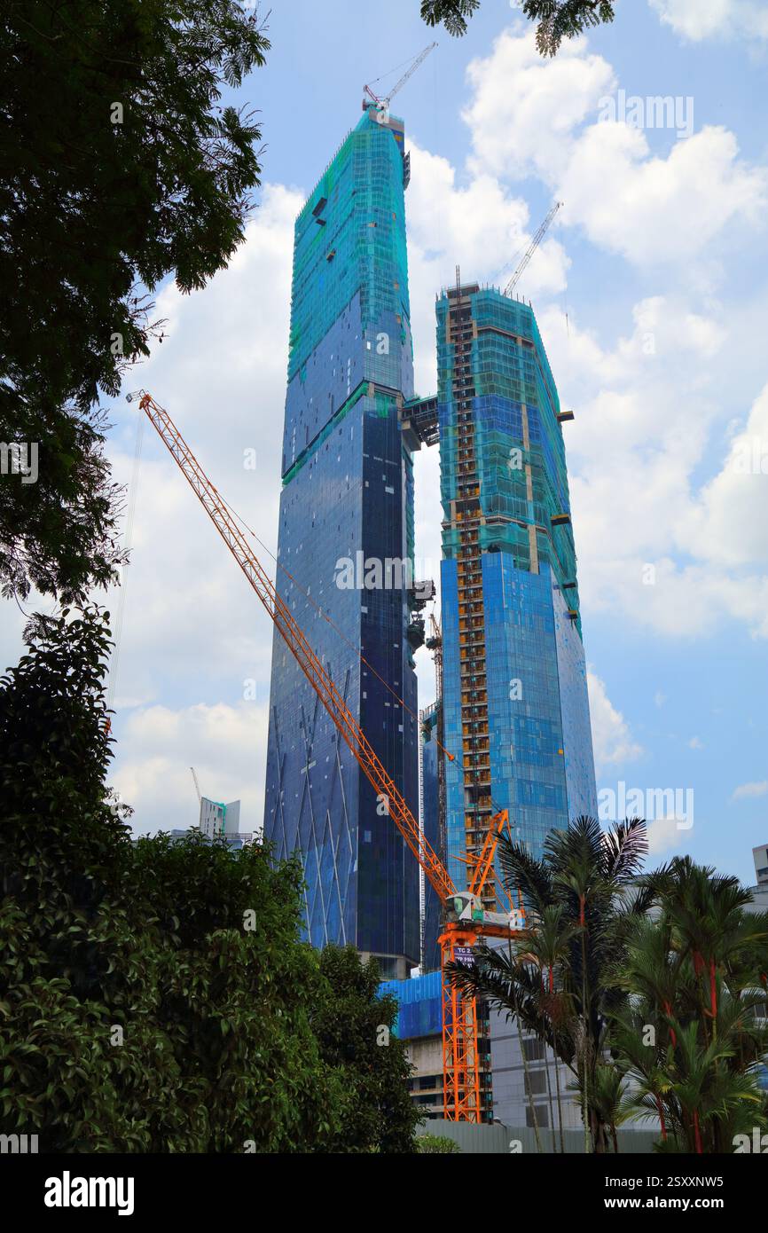 KUALA LUMPUR, MALAYSIA - MARCH 16, 2024: Construction site of Oxley ...
