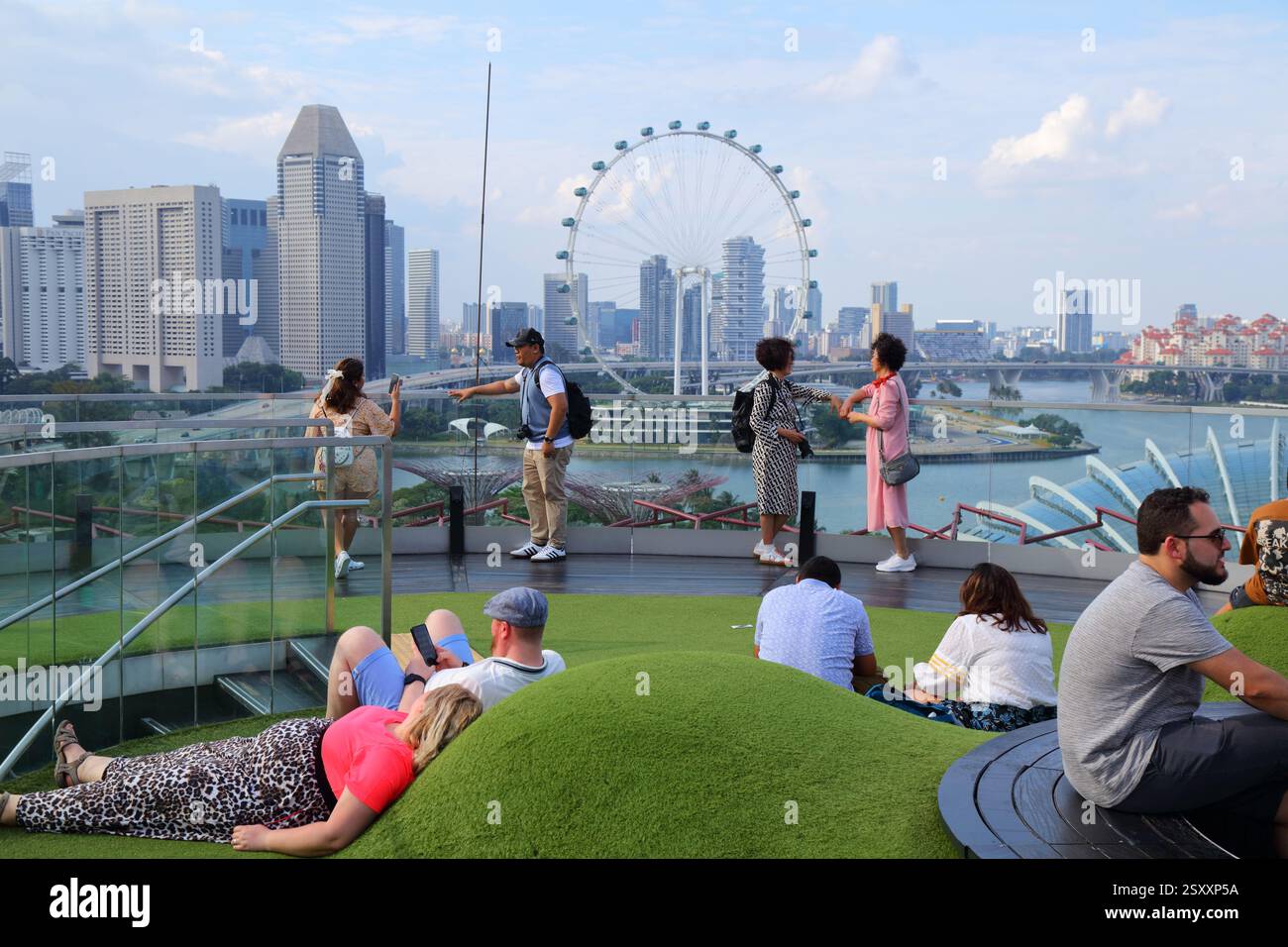 SINGAPORE CITY, SINGAPORE - MARCH 11, 2024: People visit the Supertree ...