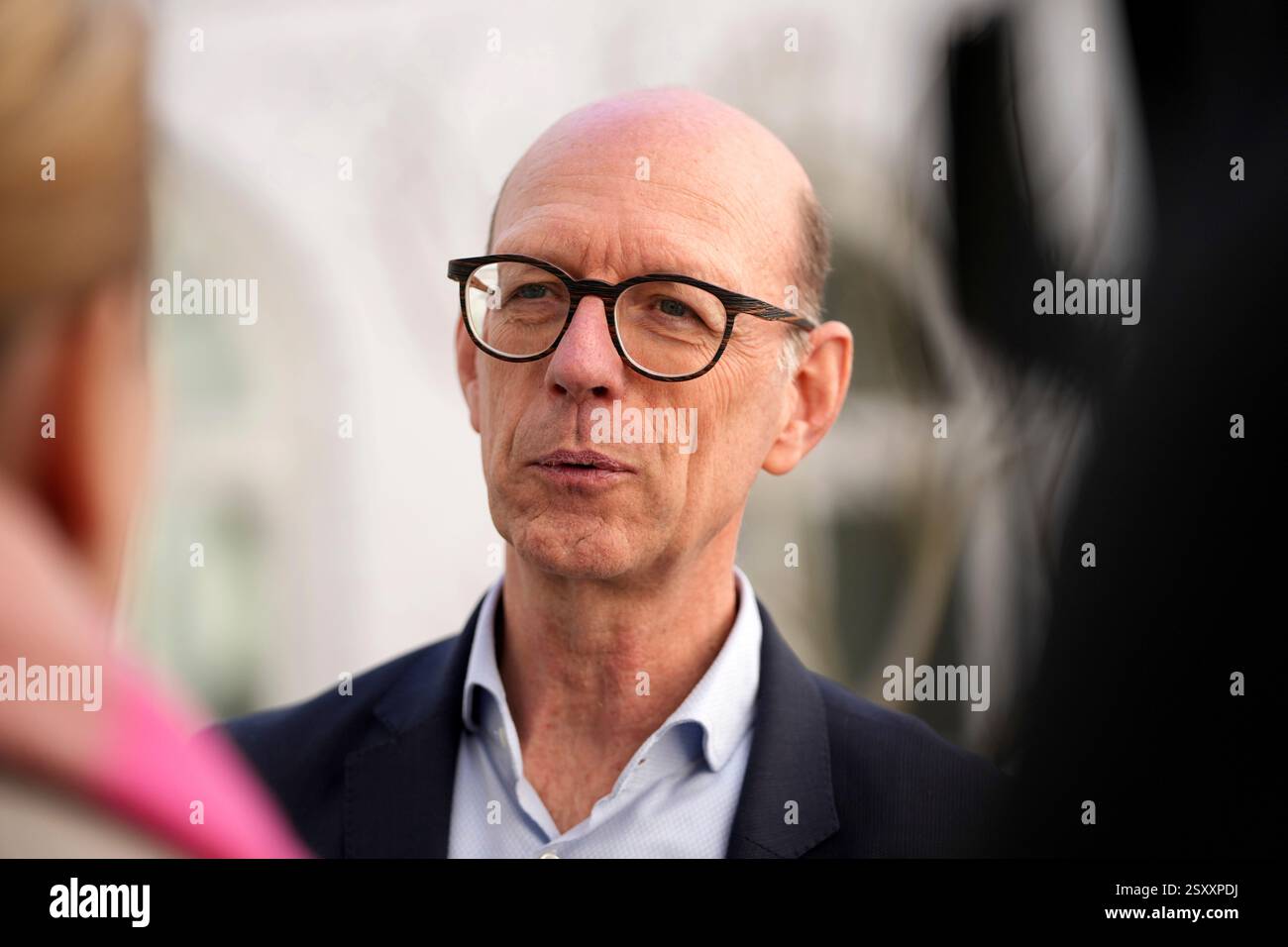 Ivan Pelgrims, CEO of Evonik speaks with the media at the European ...