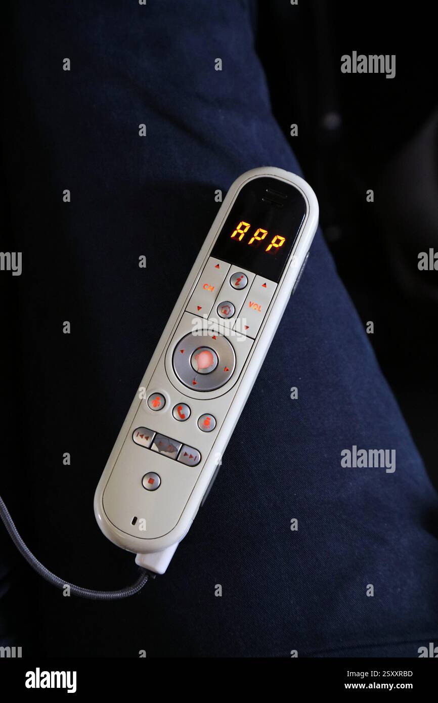 Airplane entertainment system remote. Wired remote for aircraft movie ...