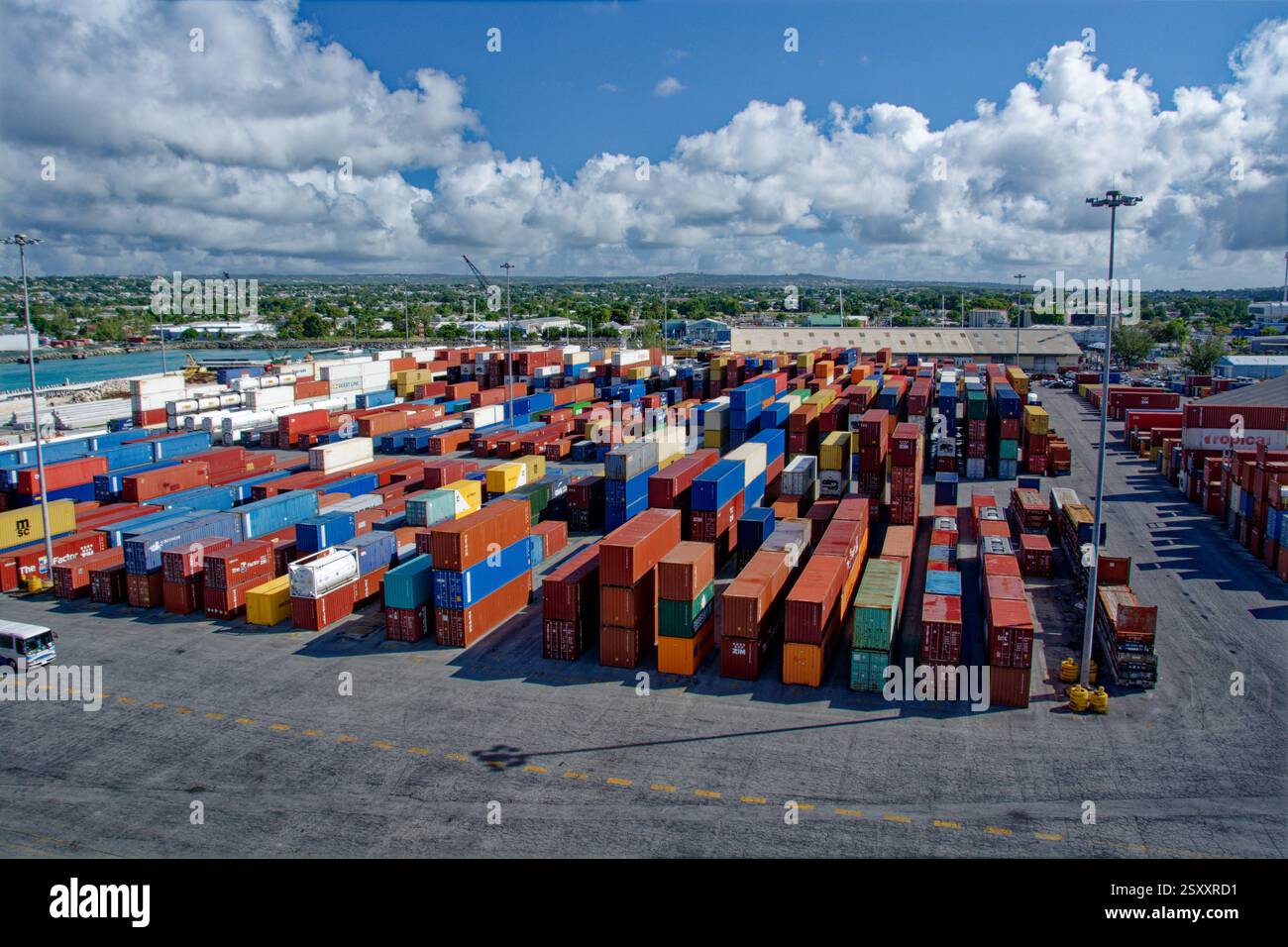 Barbados - Bridgetown shipping container terminal - bulk shipping ...