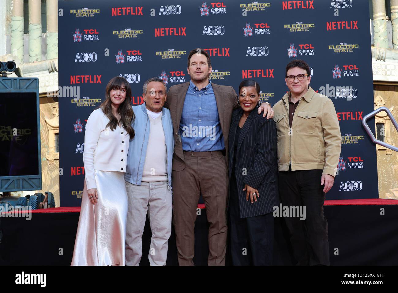 LOS ANGELES - FEB 21: Alison Brie, Joe Russo, Chris Pratt, Yvette ...