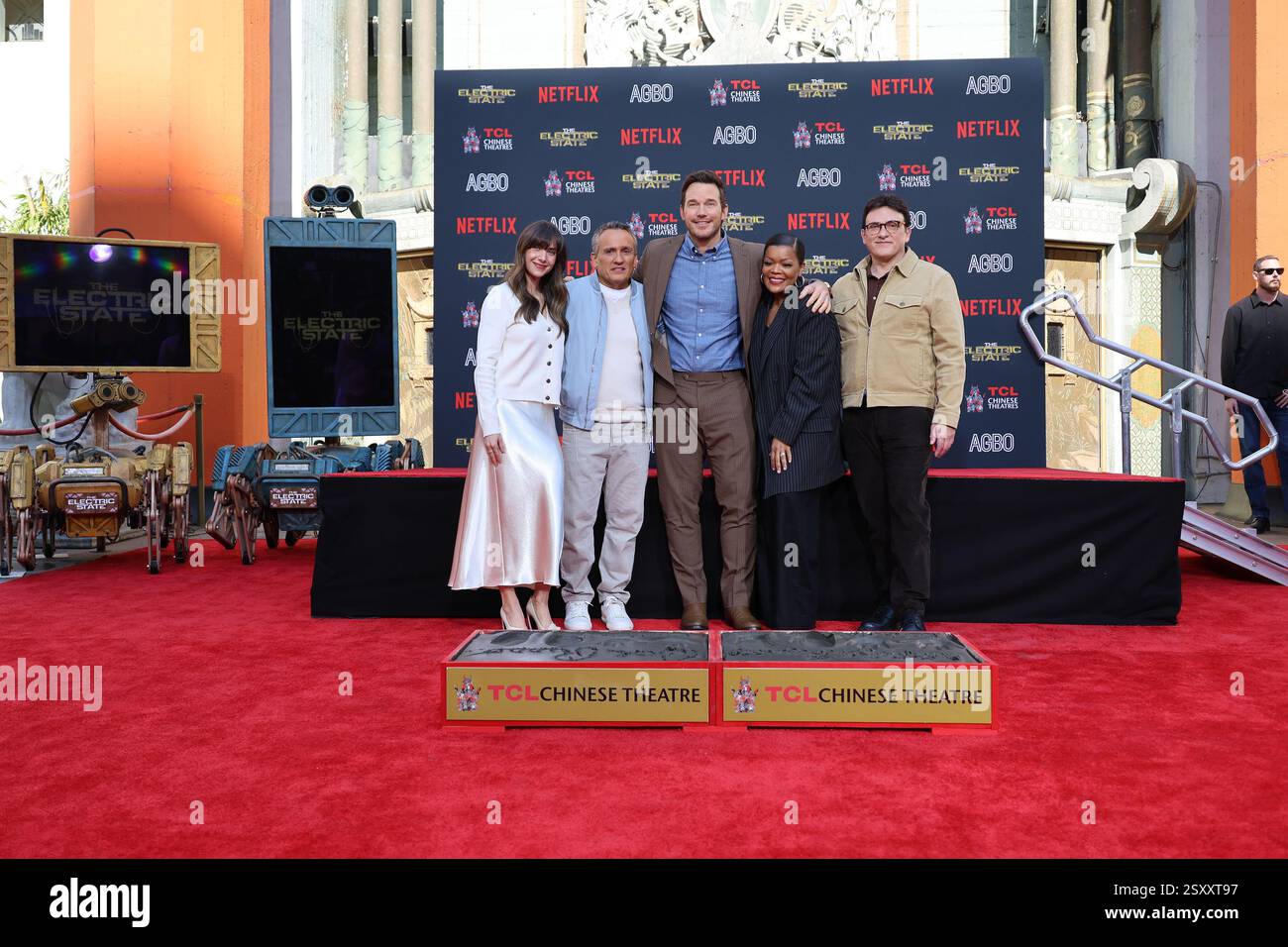 LOS ANGELES - FEB 21: Alison Brie, Joe Russo, Chris Pratt, Yvette ...