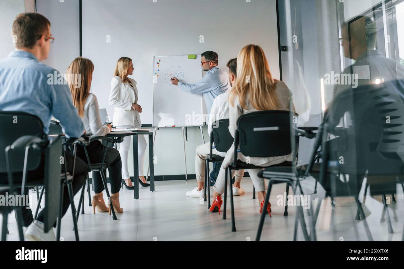 Teachers making master class. Group of professional business people is ...