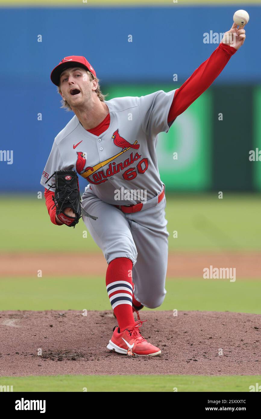 Dunedin, FL: St. Louis Cardinals pitcher Quinn Matthews (60) delivers a ...