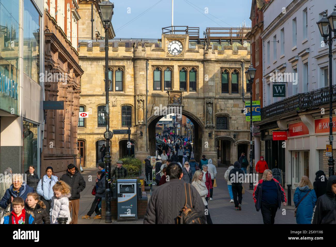 The Stonebow and Guildhall medieval town gate main city High Street ...