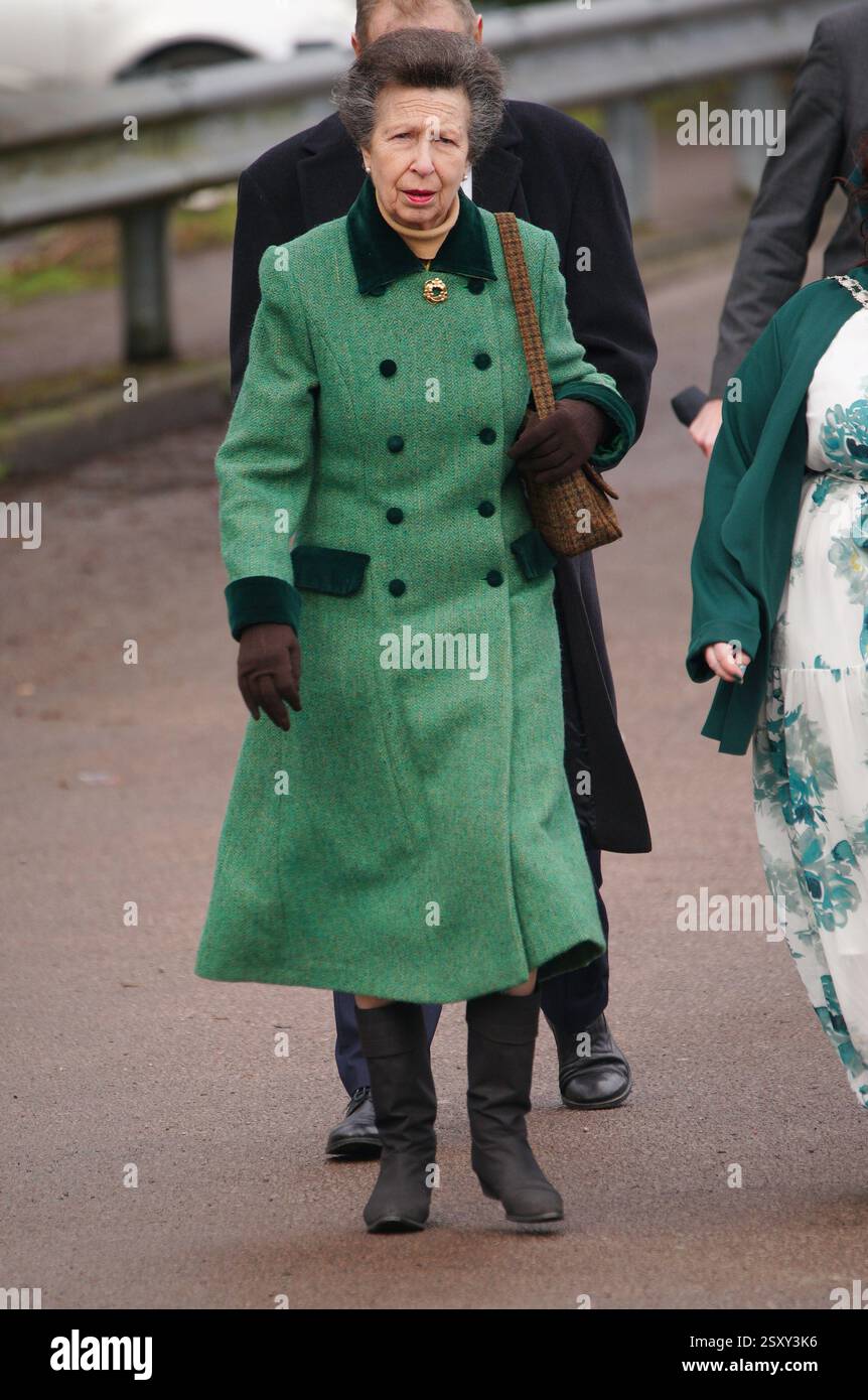 The Princess Royal meets victims of Storm Bert, during a visit to ...
