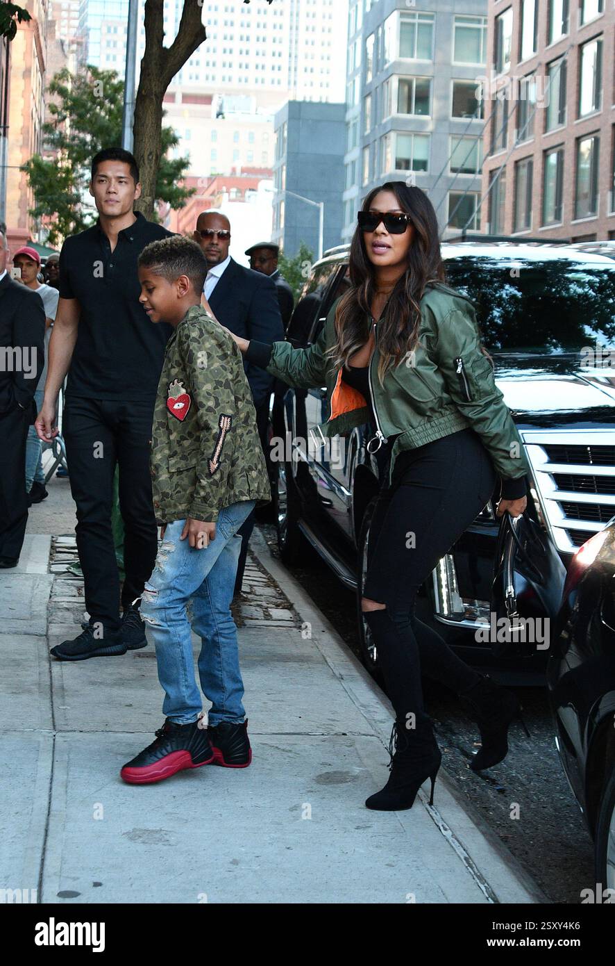 Lala Anthony and her son Kiyan Carmelo Anthony visited Kim Kardashian ...