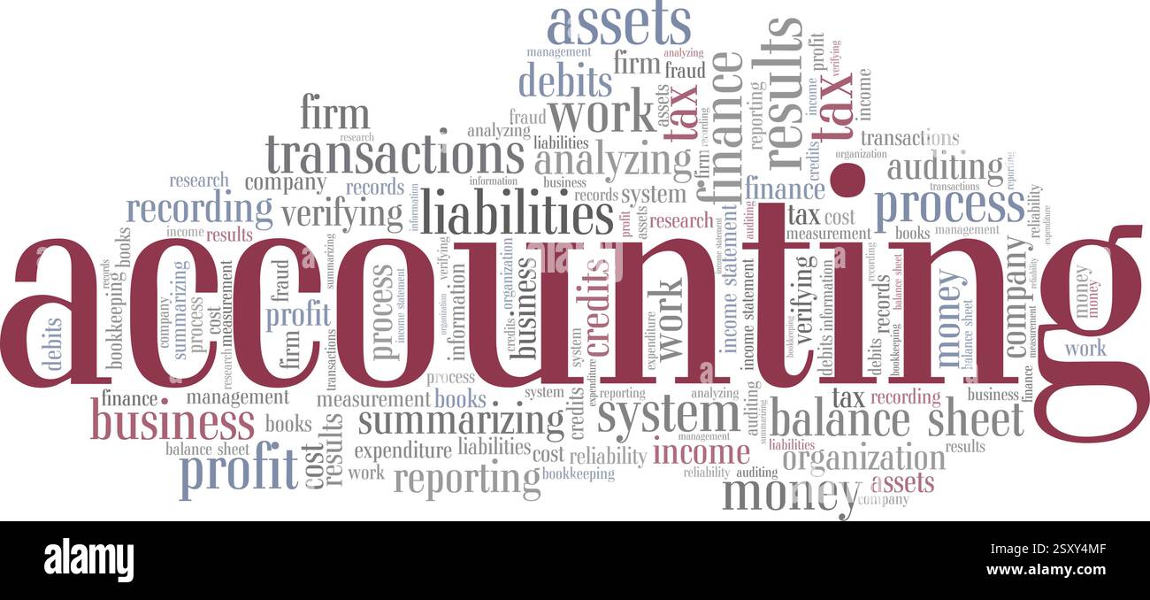 Accounting vector illustration word cloud isolated on a white ...
