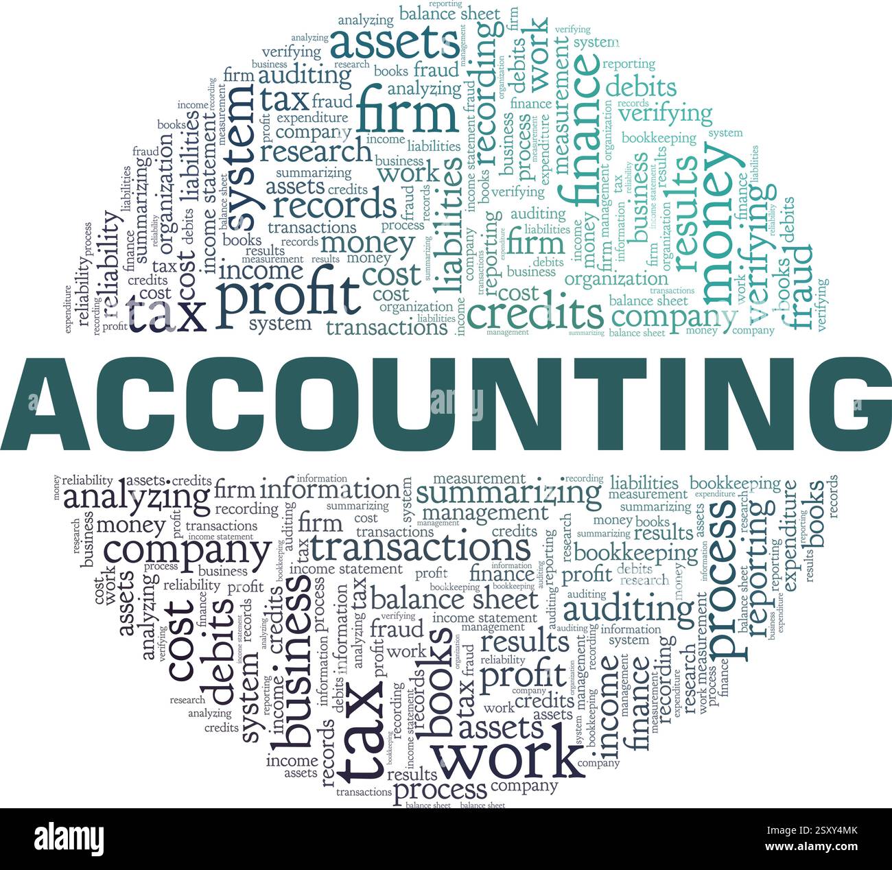 Accounting vector illustration word cloud isolated on a white ...