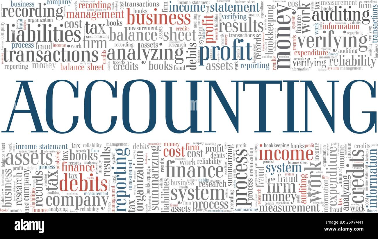 Accounting vector illustration word cloud isolated on a white ...