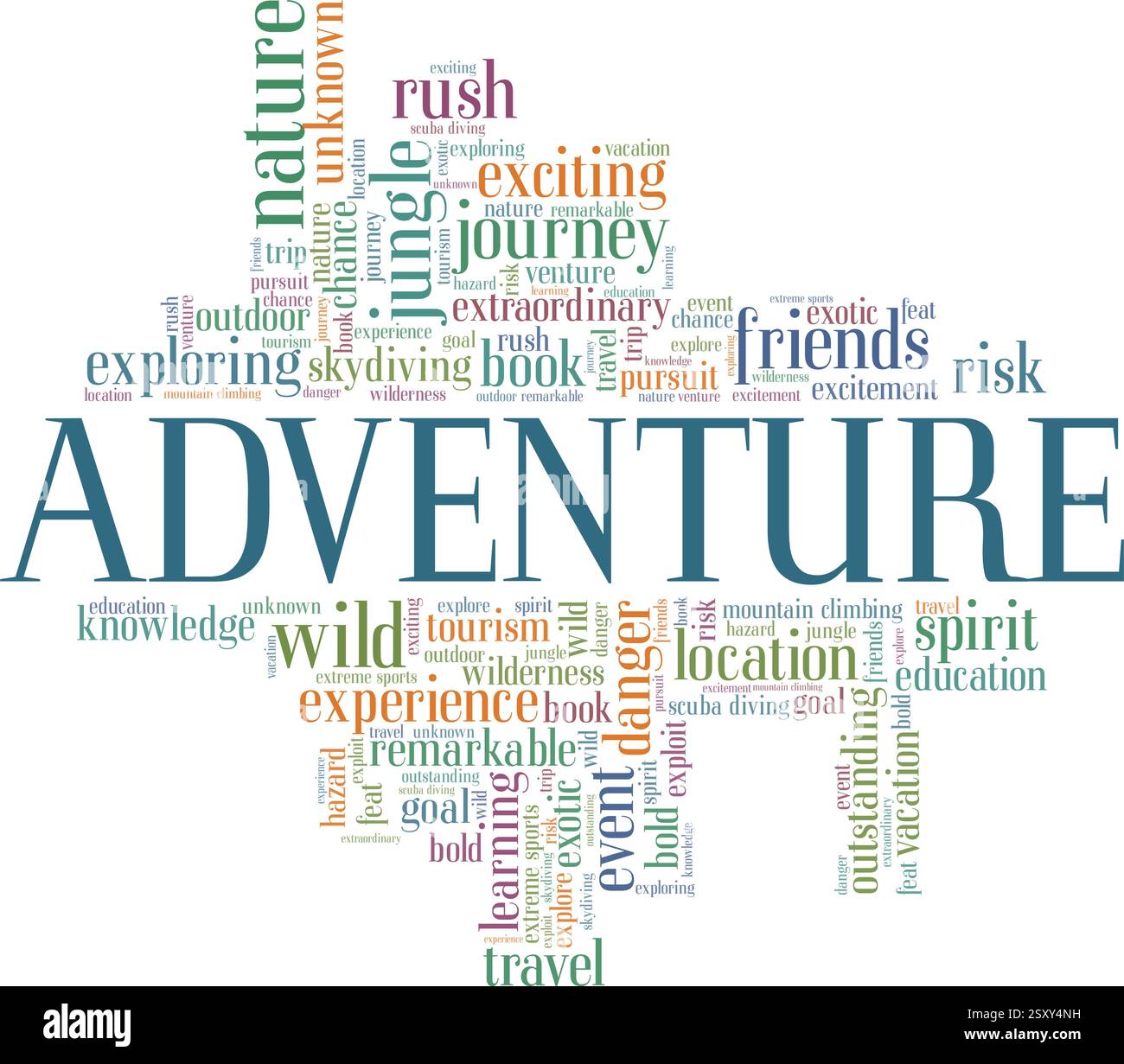 Adventure vector illustration word cloud isolated on a white background Stock Vector Image & Art ...