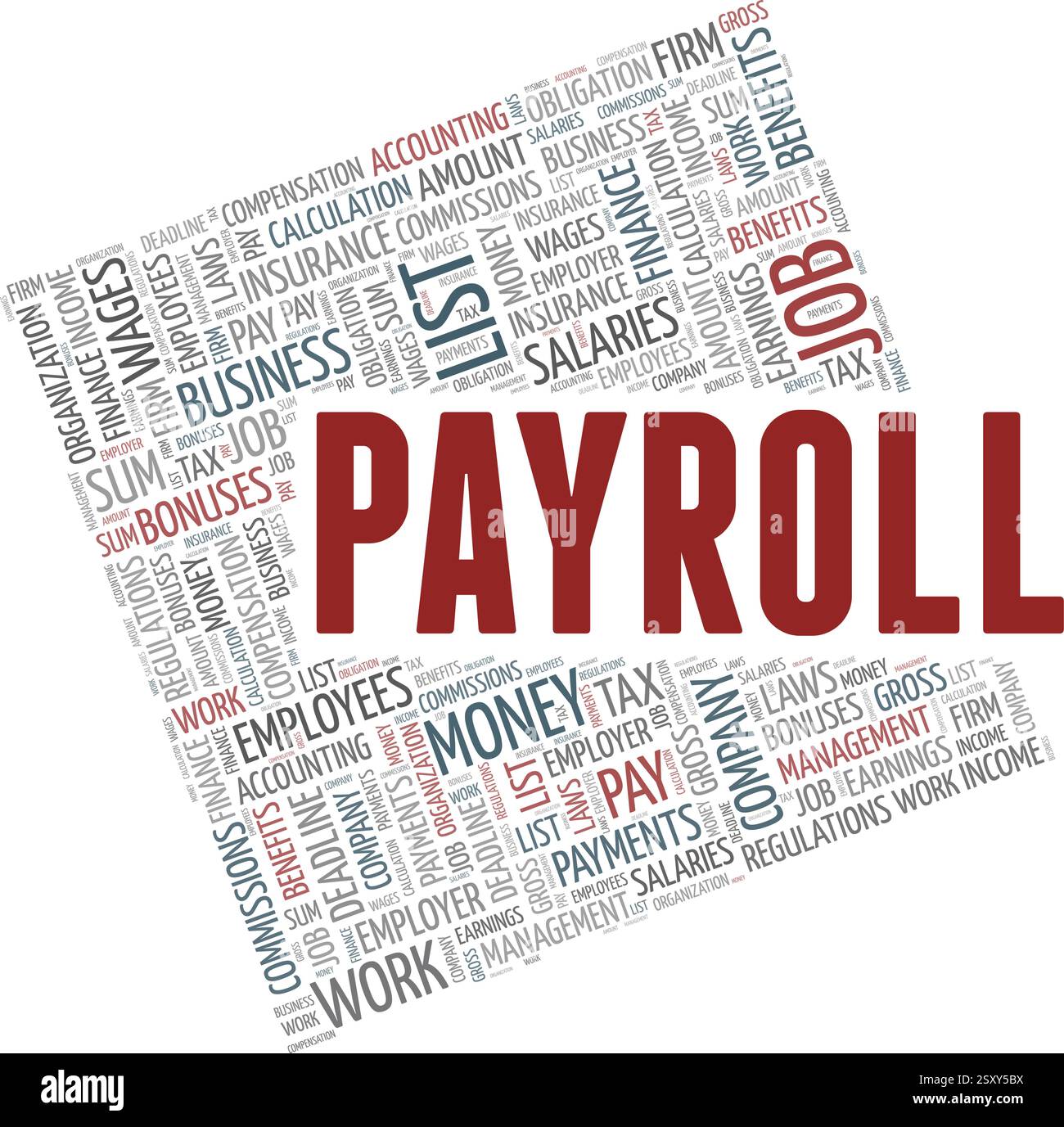 Payroll vector illustration word cloud isolated on a white background ...
