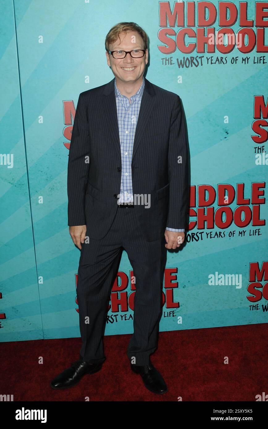 Andy Daly arriving at the Premiere of CBS Films' 'Middle School: The ...