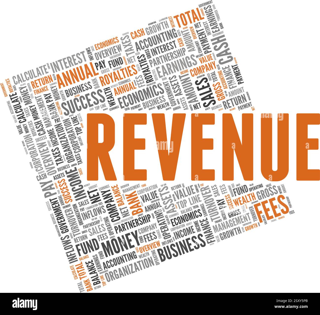Revenue vector illustration word cloud isolated on a white background ...