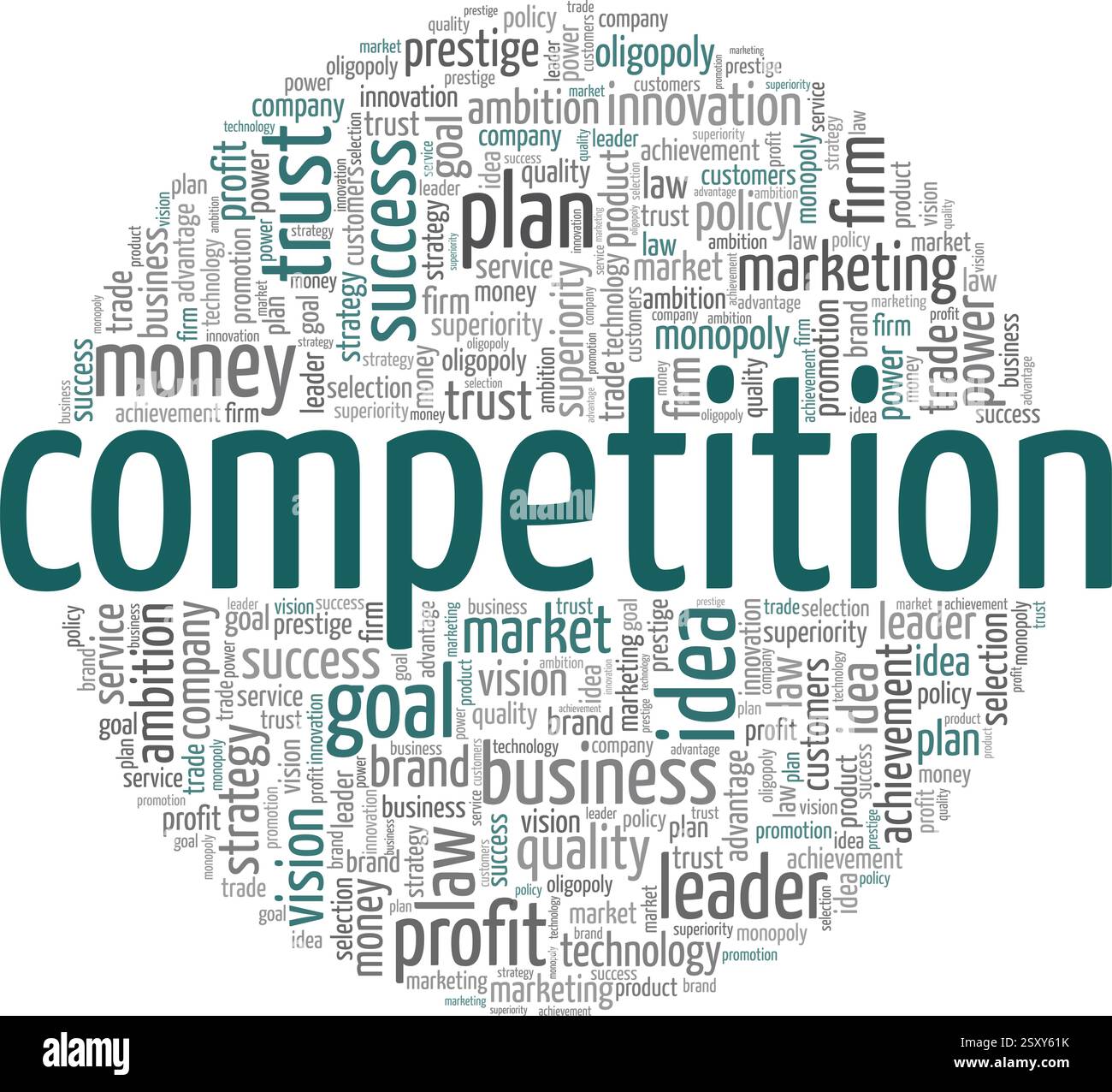 Competition vector illustration word cloud isolated on a white ...