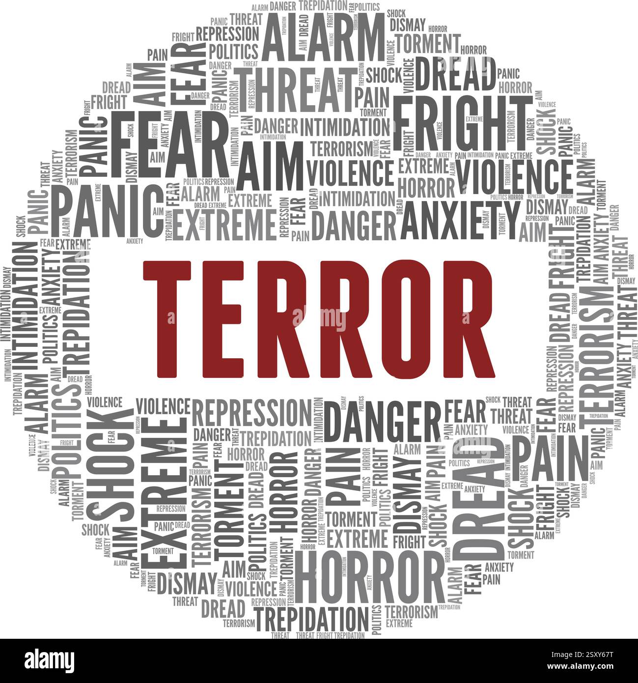 Terror vector illustration word cloud isolated on a white background ...