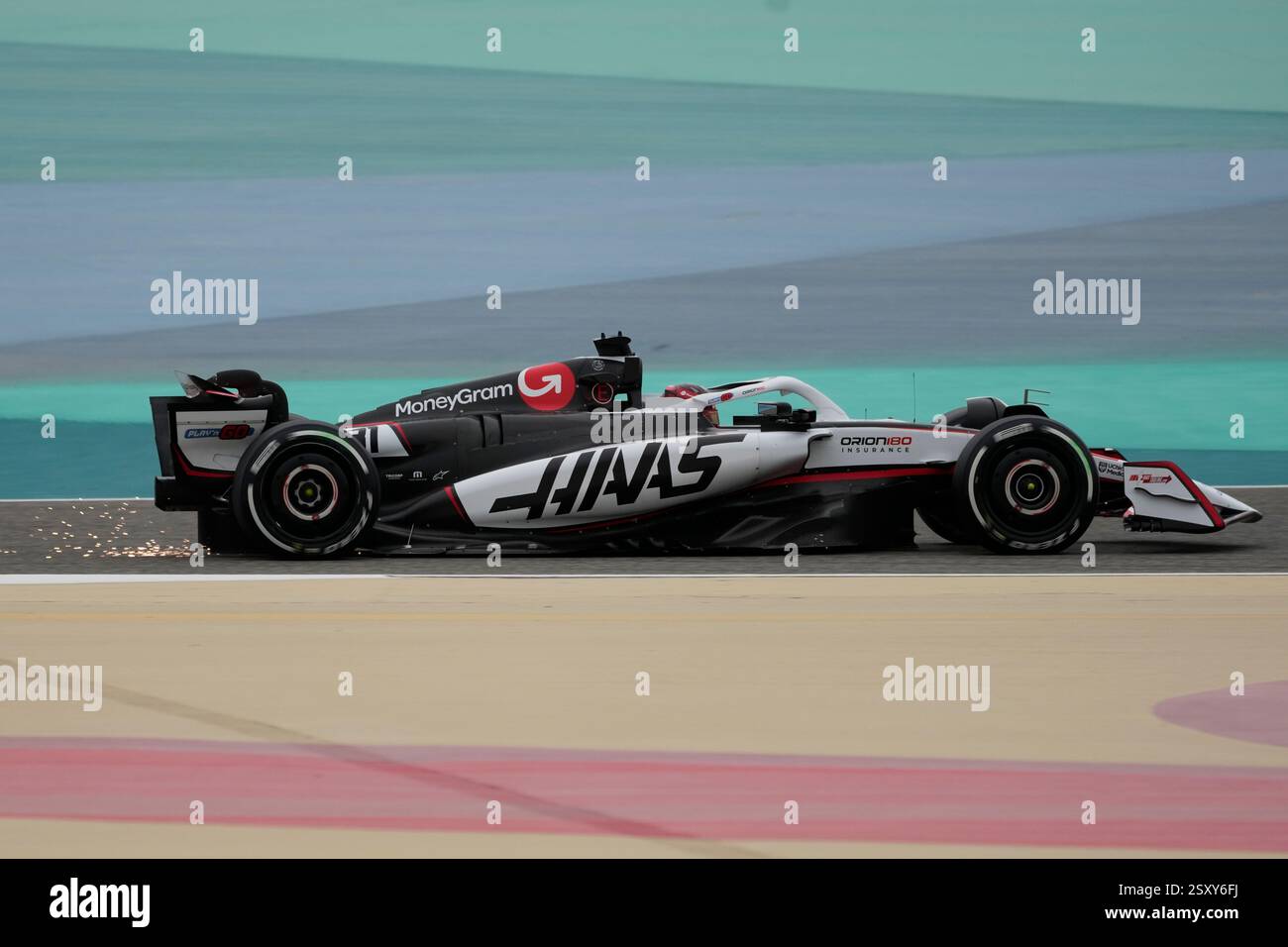 Haas driver Esteban Ocon of France in action during a Formula One pre ...