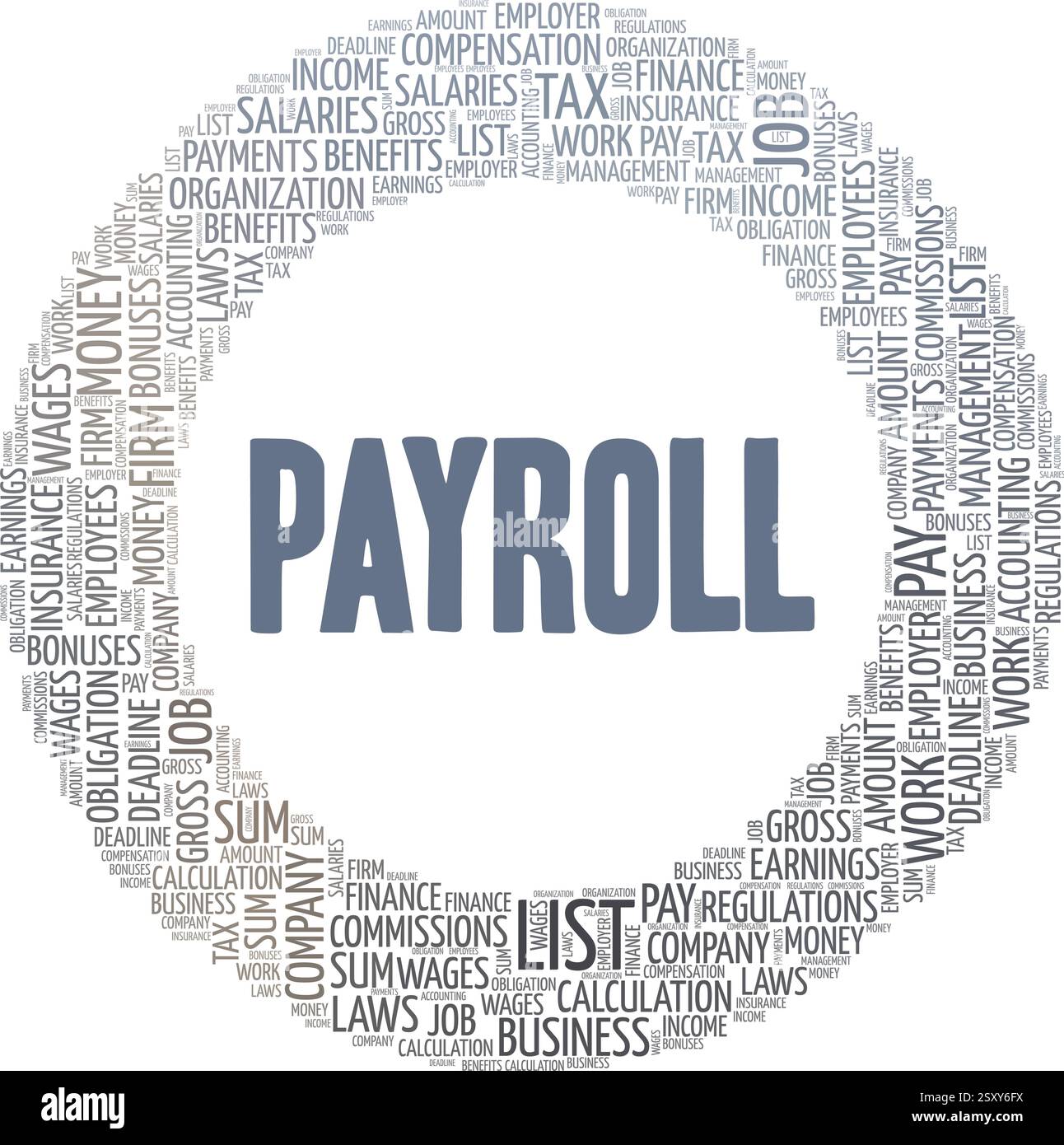 Payroll vector illustration word cloud isolated on a white background ...
