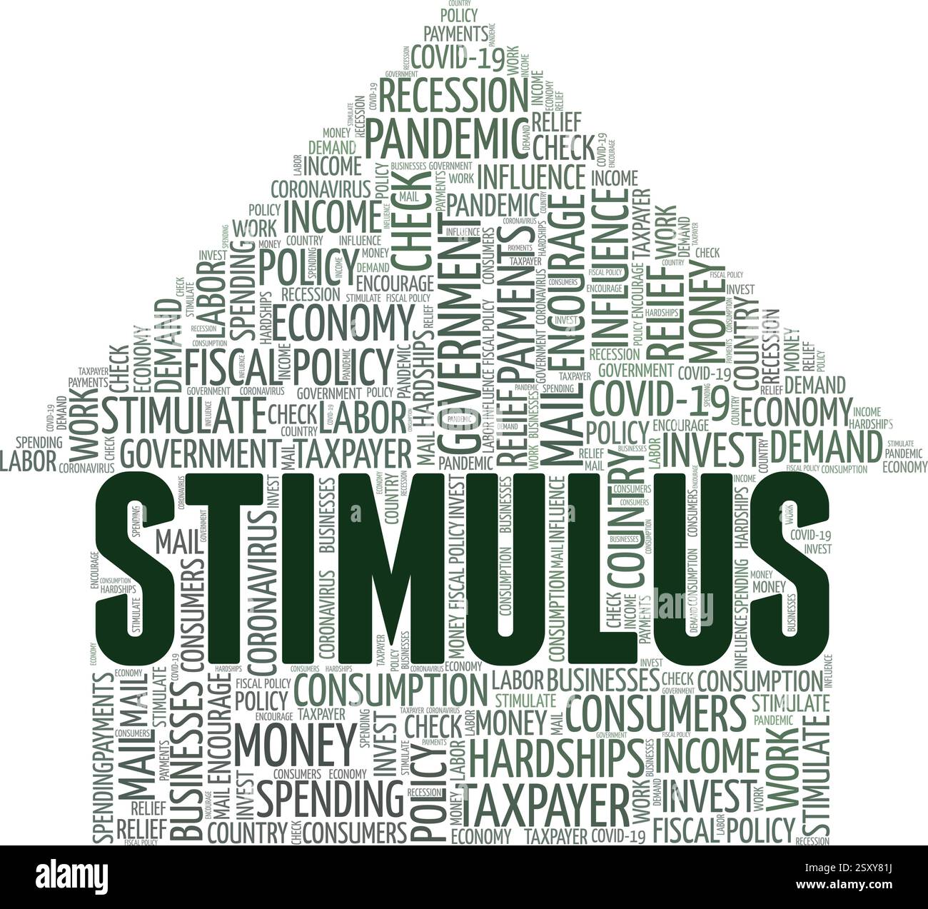 Stimulus vector illustration word cloud isolated on a white background ...