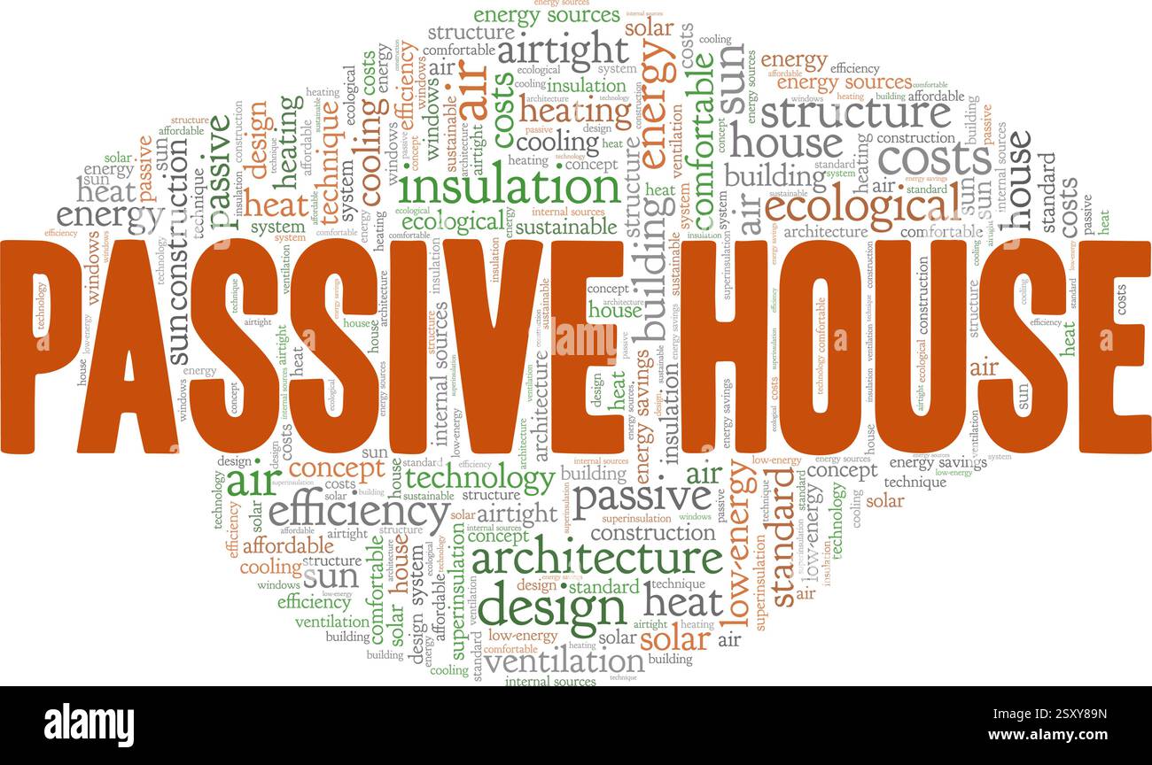 Passive House concept vector illustration word cloud isolated on a ...