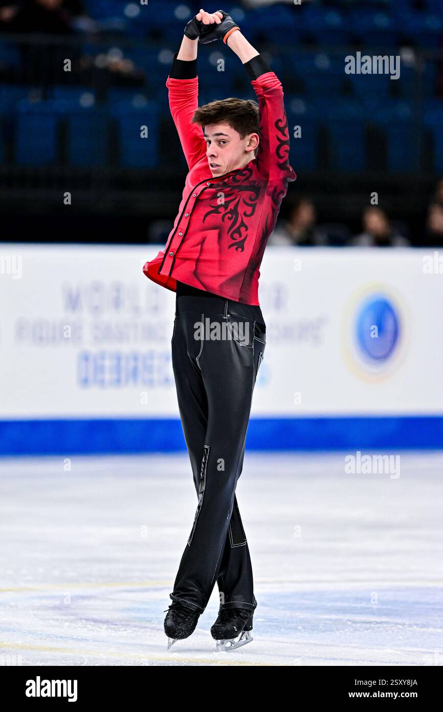 Patrick BLACKWELL (USA), during Junior Men Short Program, at the ISU ...