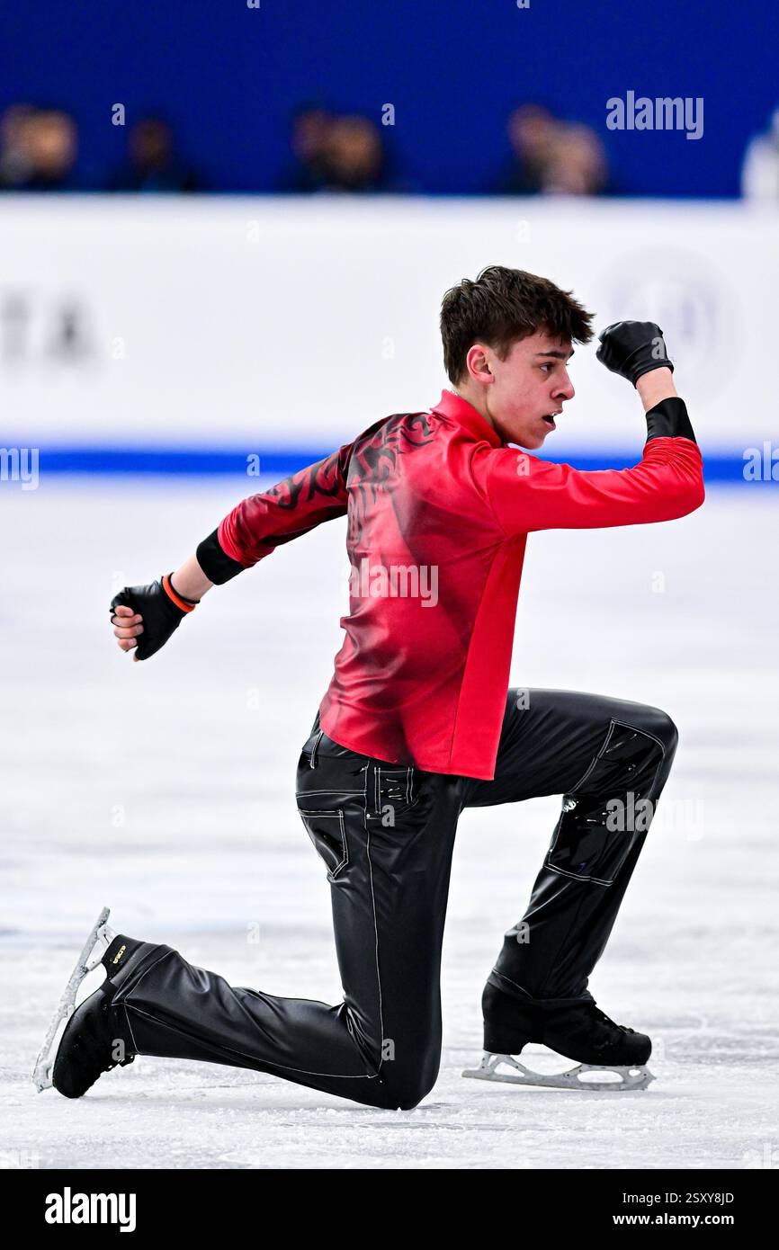 Patrick BLACKWELL (USA), during Junior Men Short Program, at the ISU ...