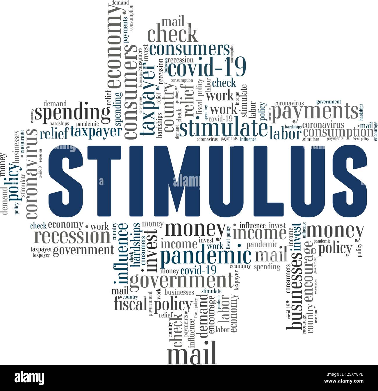 Stimulus vector illustration word cloud isolated on a white background ...
