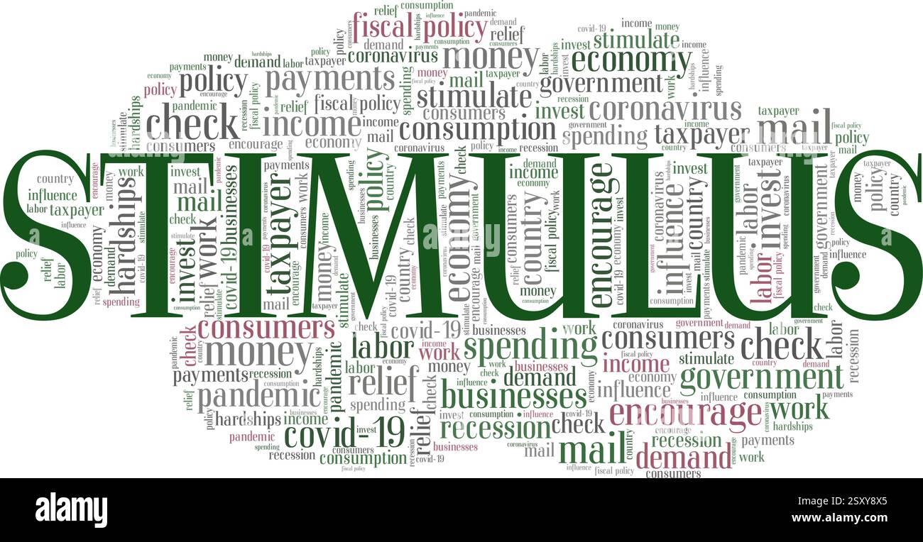 Stimulus vector illustration word cloud isolated on a white background ...