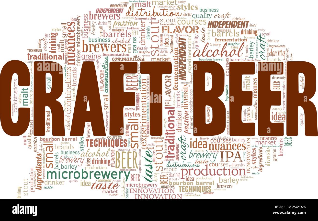 Craft Beer vector illustration word cloud isolated on a white background Stock Vector Image ...