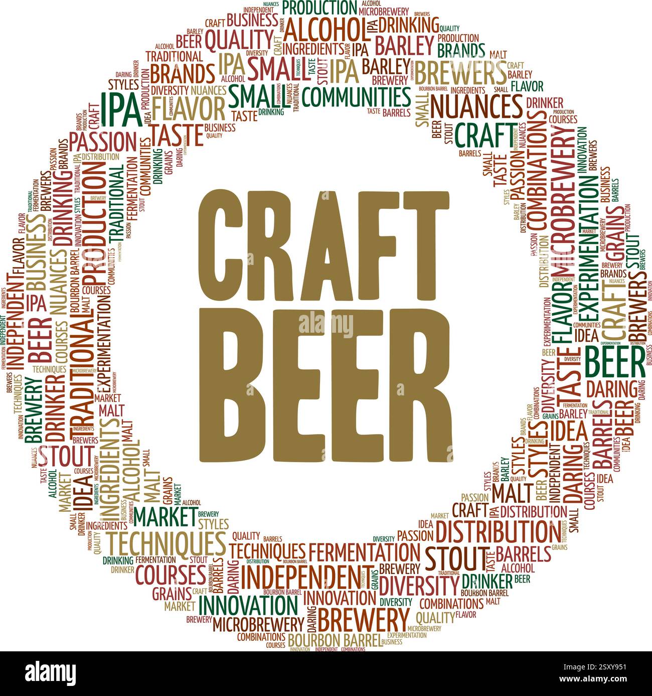 Craft Beer vector illustration word cloud isolated on a white background Stock Vector Image ...