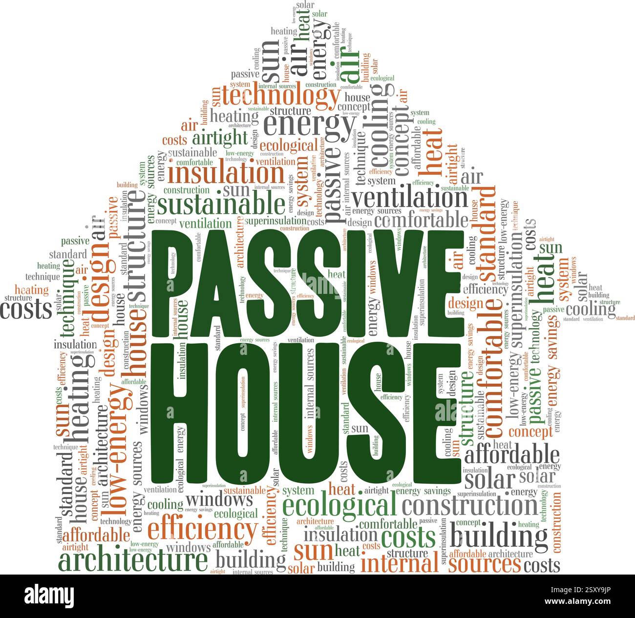 Passive House concept vector illustration word cloud isolated on a ...