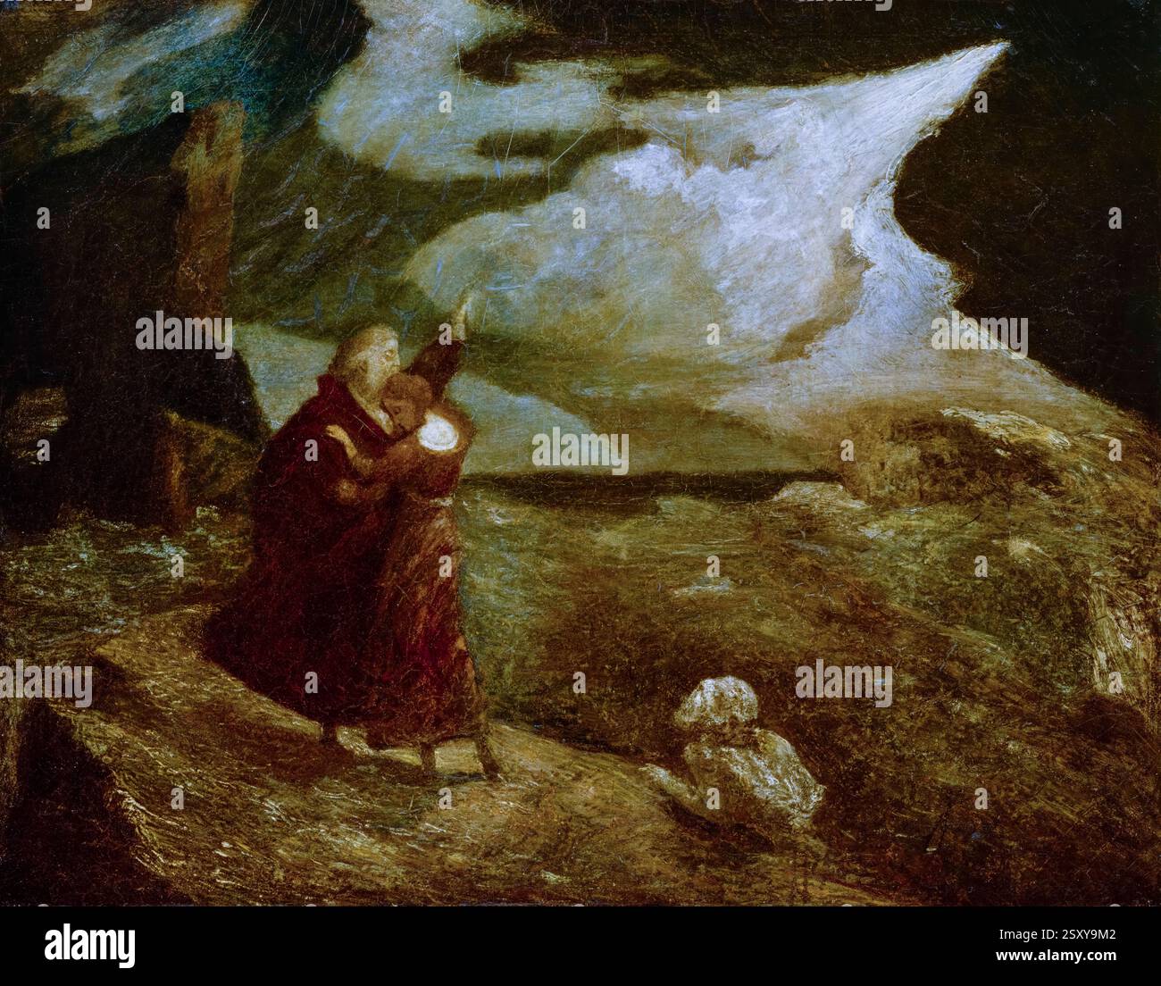 Albert Pinkham Ryder, The Tempest, painting in oil on canvas, 1892 ...