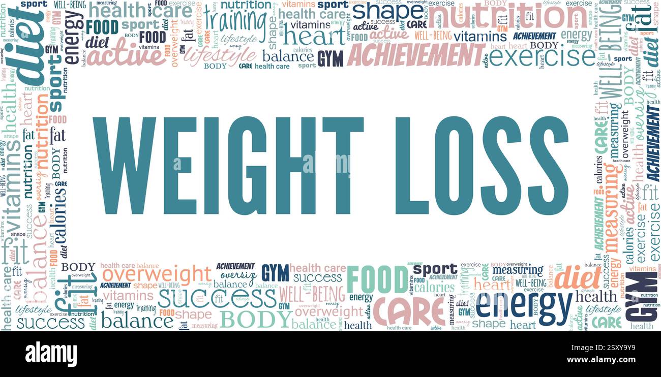 Weight Loss vector illustration word cloud isolated on a white ...