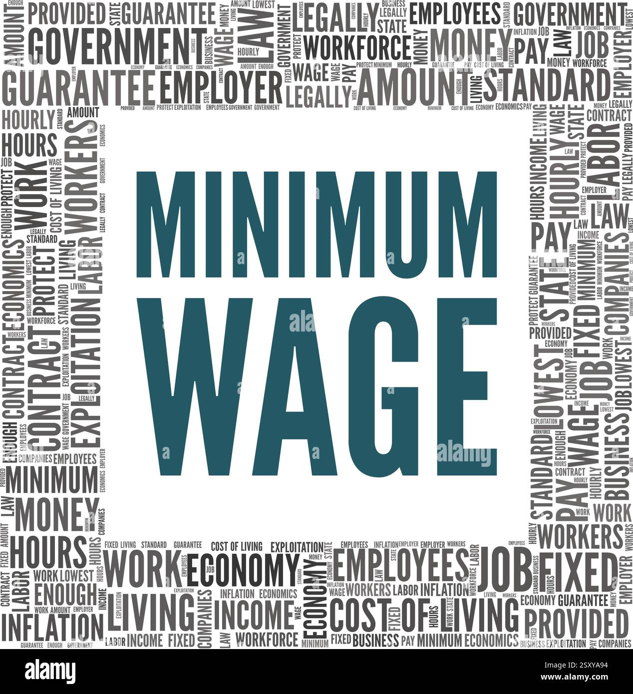 Minimum pay rate Stock Vector Images - Alamy