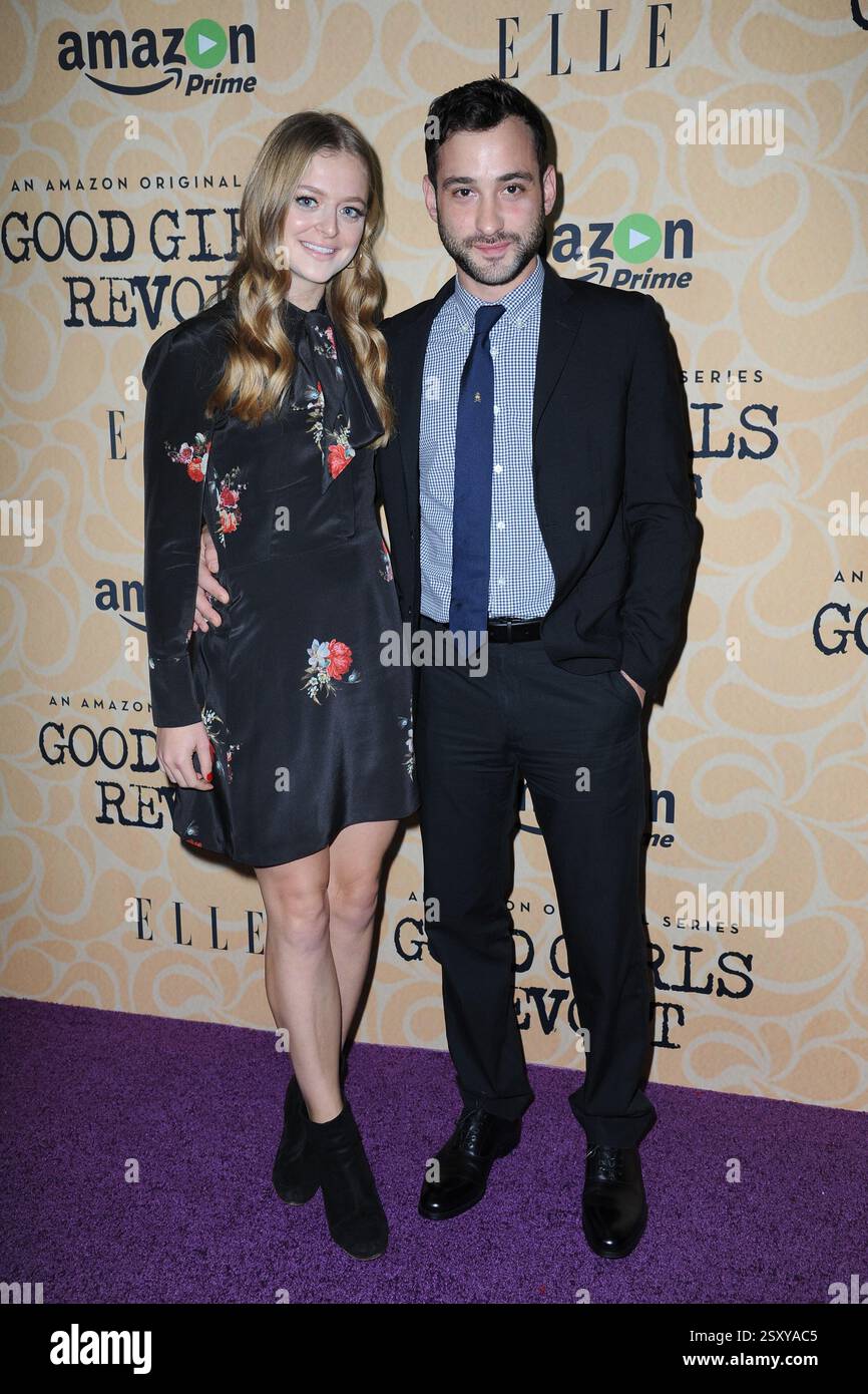 Anna Baryshnikov and Teddy Bergman attending the Amazon red carpet ...