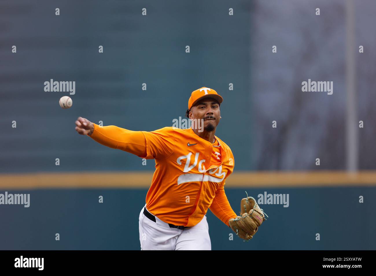 Tennessee Volunteers starting pitcher Marcus Phillips (23) in action ...