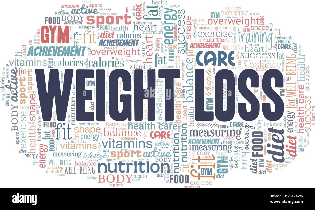Weight Loss vector illustration word cloud isolated on a white ...