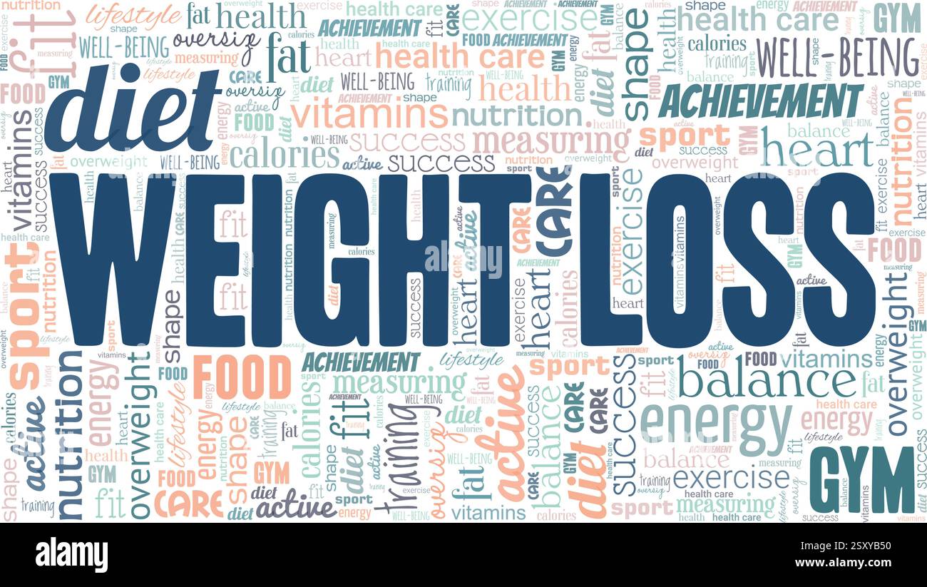 Weight Loss vector illustration word cloud isolated on a white ...