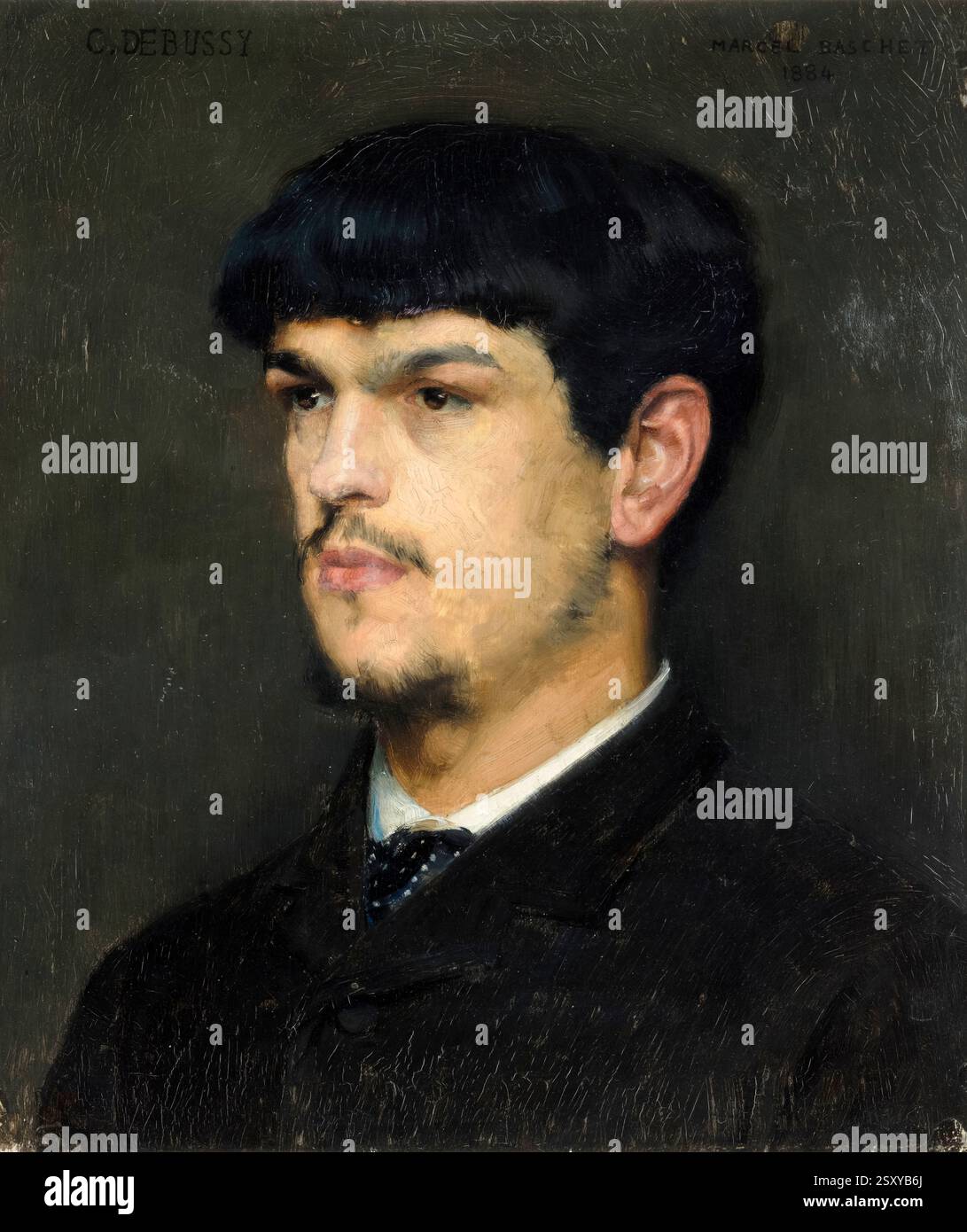 Claude Debussy. Portrait painting of the French composer Achille Claude ...