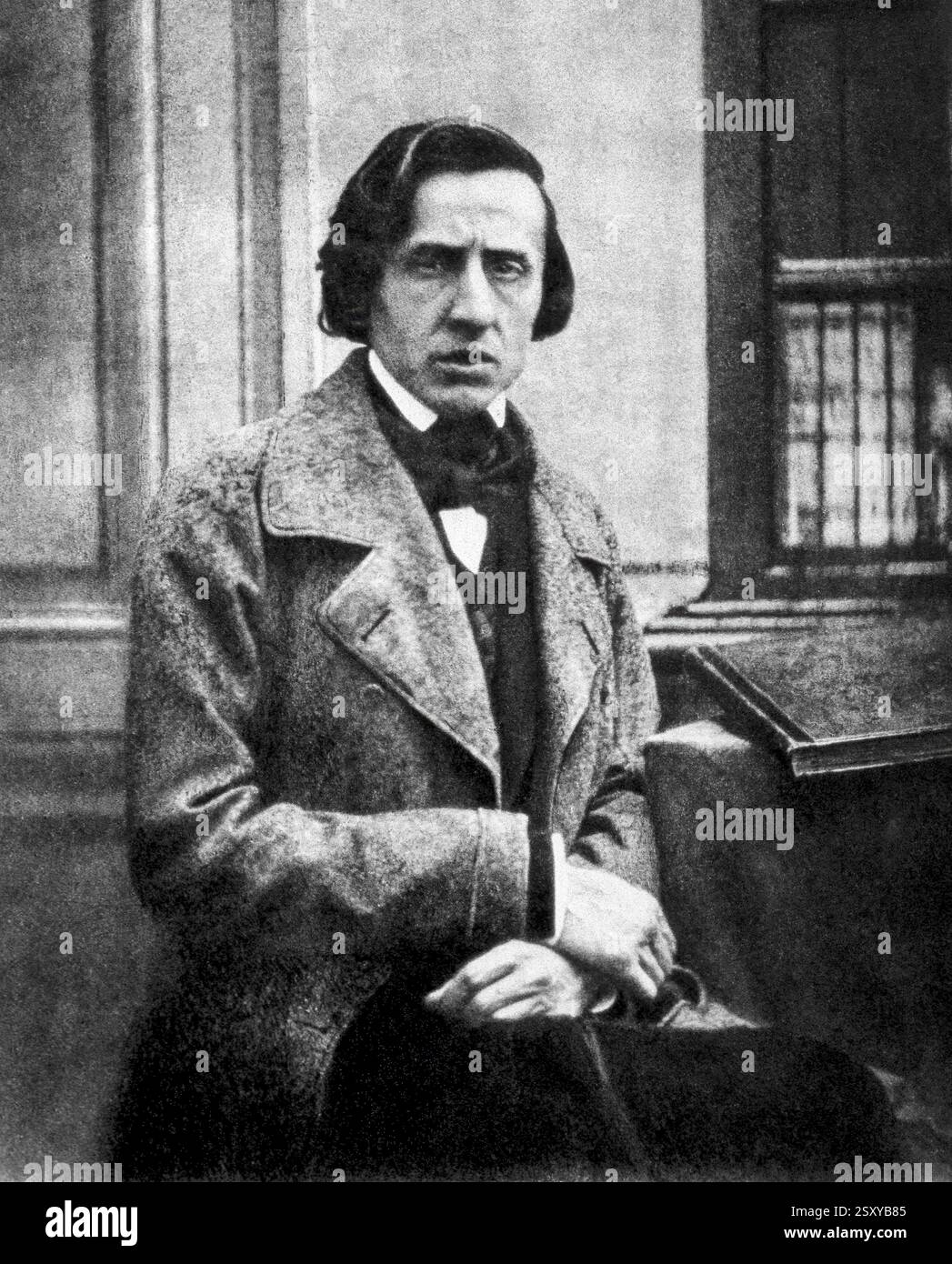 Frédéric Chopin. Portrait photograph of the Polish composer and virtuoso pianist Frédéric ...